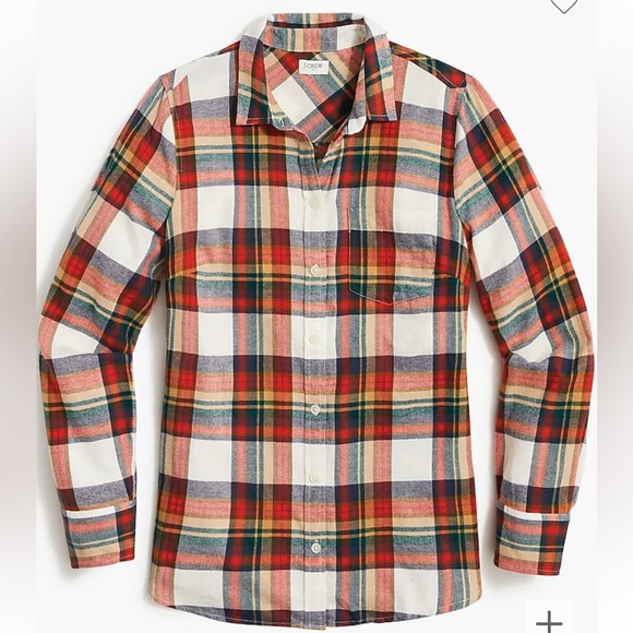 J. Crew Factory | Tops | Nwt J Crew Factory Plaid Flannel Shirt | Poshmark